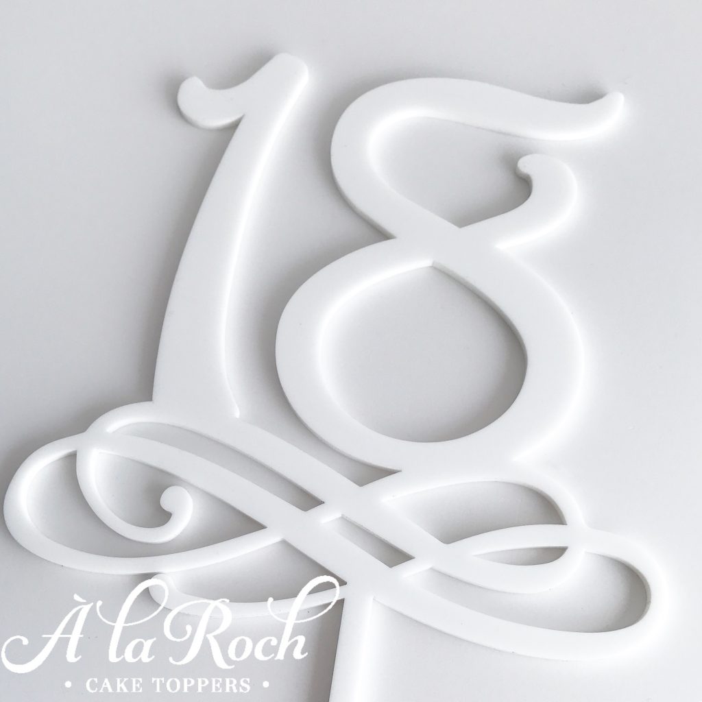 Word swirl Cake Topper 3 - A la Roch